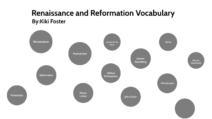 Renaissance and Reformation Vocabulary by Kiersten Foster on Prezi