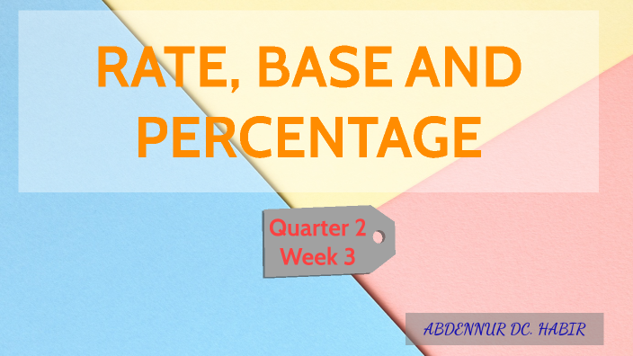 RATE, BASE AND PERCENTAGE by Mj Habir on Prezi