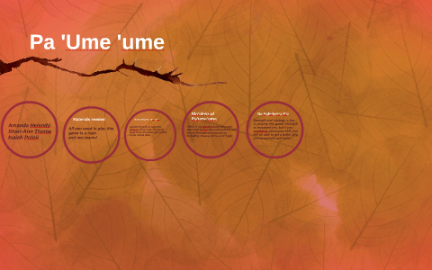 Pa 'Ume 'ume by amanda helenihi on Prezi