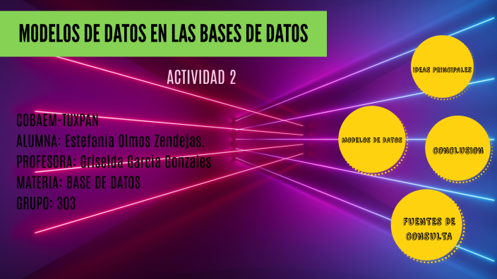 MODELOS DE DATOS EN LAS BASES DE DATOS by Estefania Olmos Zendejas on Prezi