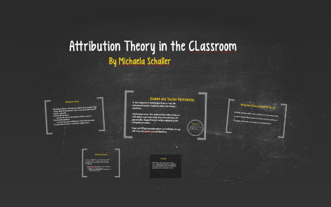 Attribution Theory in the CLassroom by Michaela Schaller on Prezi