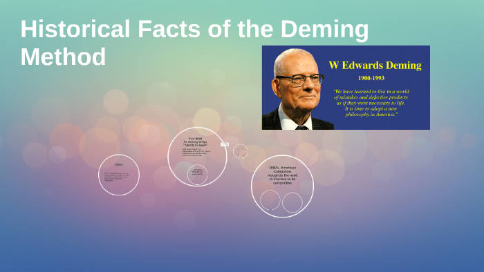 Historical Facts of the Deming Method by Marie Jean on Prezi