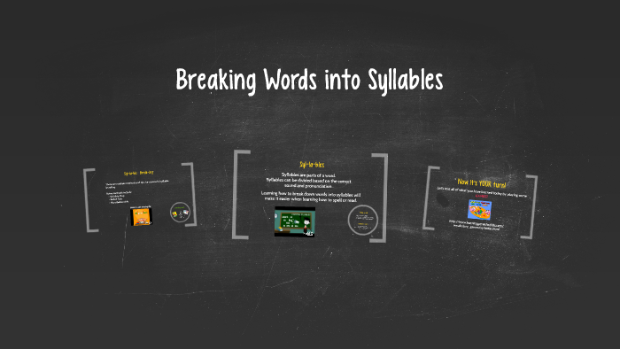 Breaking Words into Syllables by Sara Benitez on Prezi