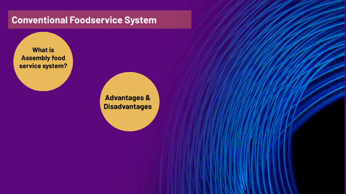 Conventional Foodservice System by NURSYAMILA BINTI MOHD NOORDIN ...