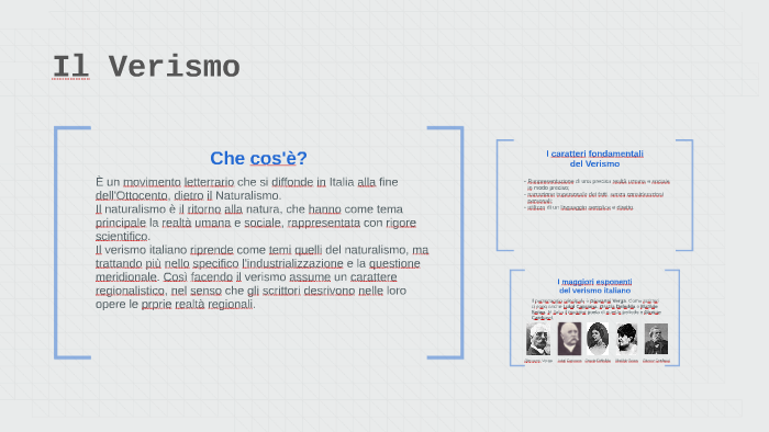 Il verismo by on Prezi