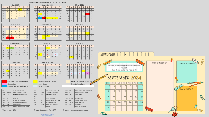 4th Grade Calendar by Isabella Corwine on Prezi