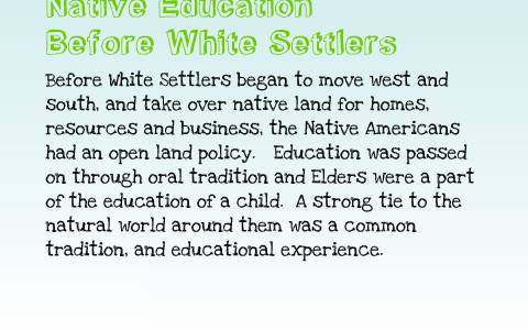 The History of Native American Education and Its Impact on Native ...