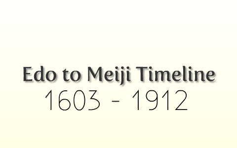 Edo to Meiji Timeline by Bobby Mac on Prezi