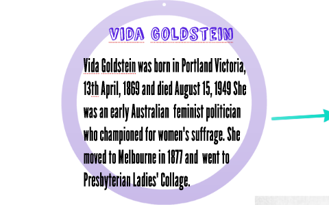 Vida Goldstein by Gabby Edwards on Prezi