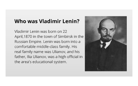 What was Valdimir Lenin's background and which philosopher inspired his ...