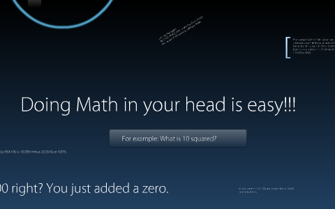 Doing Math in Your Head by Ted Davis on Prezi