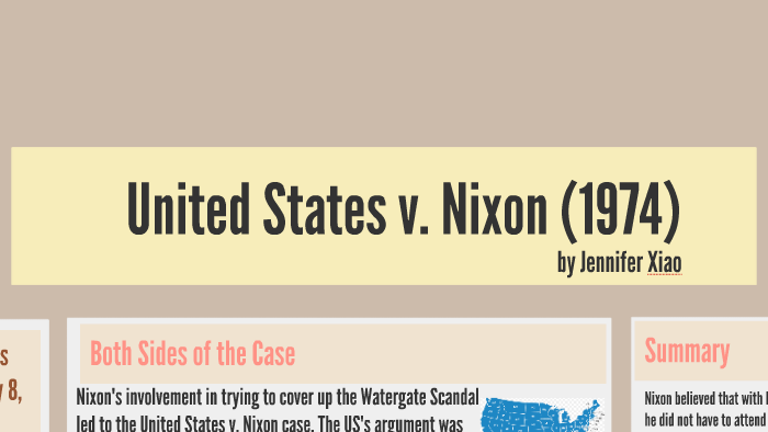 United States v. Nixon (1974) by Jennifer Xiao by Jennifer Xiao on Prezi