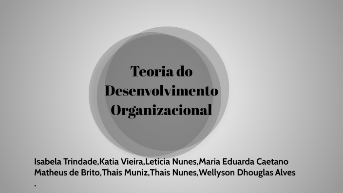Teoria Do Desenvolvimento Organizacional By Katia Vieira De Carvalho On