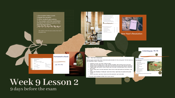 Week 9 Lesson 2 by Наталья Новикова on Prezi