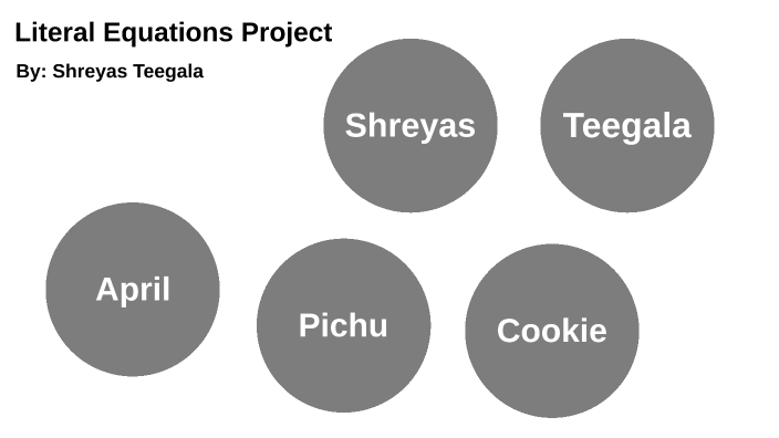 2.8 Literal Equations Project by Shreyas Teegala on Prezi