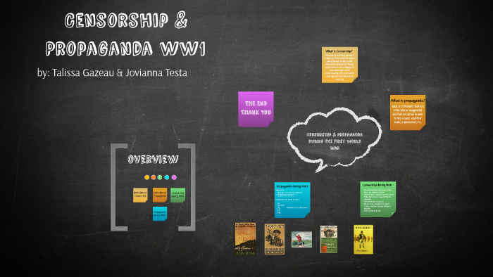 Censorship & Propaganda ww1 by Jovianna Testa