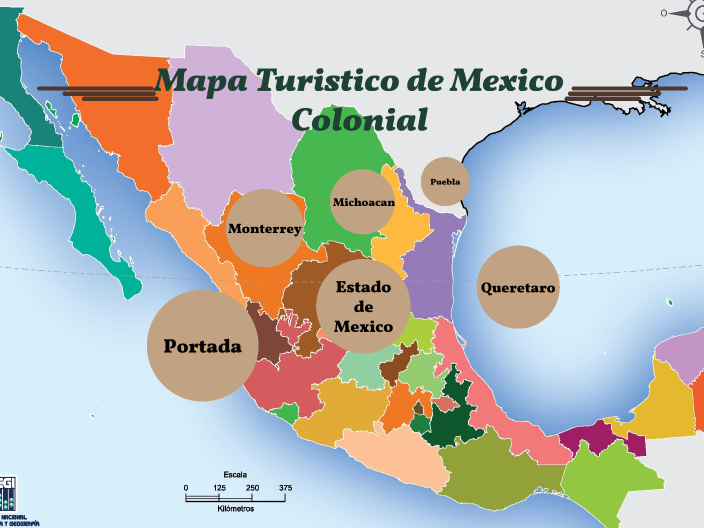Mapa De Destinos Turisticos De Mexico
