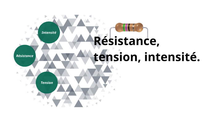 Résistance, tension, intensité. by Yanis boyer on Prezi