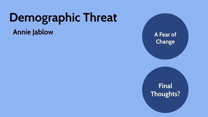 Demographic Threat by Anne Jablow on Prezi