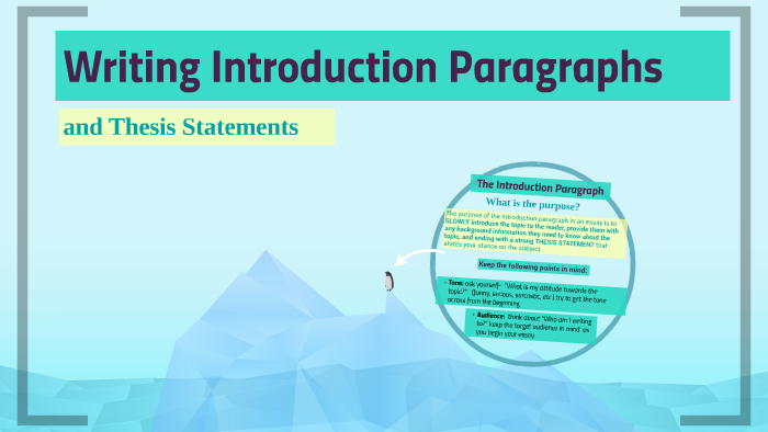 Writing Introduction Paragraphs by jade lehar on Prezi