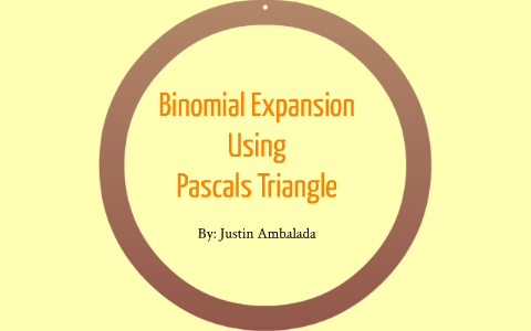 Binomial Expansion Using Pascal's Triangle by Justin Ambalada on Prezi