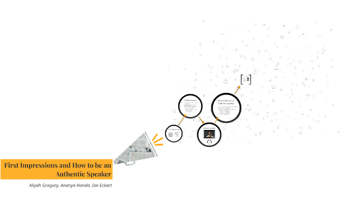 First Impressions and How to be an Authentic Speaker by Aliyah Gregory