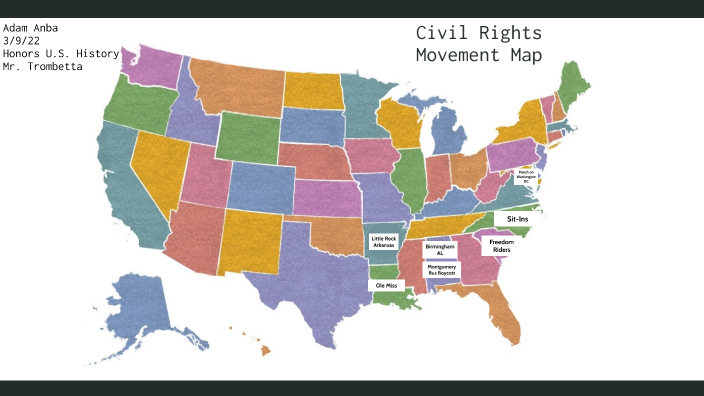 Civil Rights Movement Map by Adam Anba on Prezi