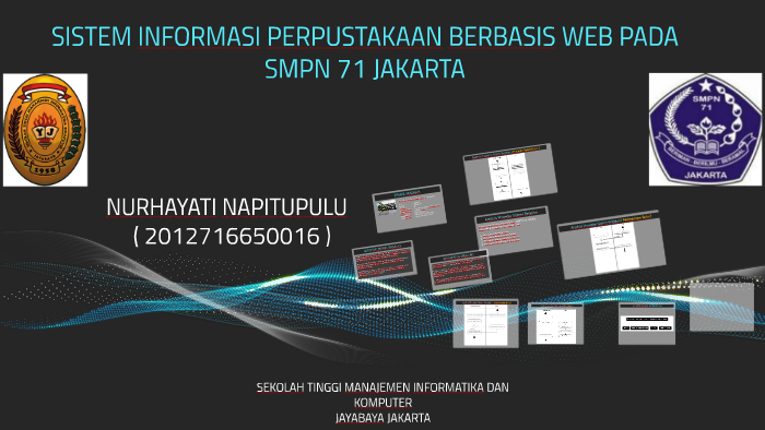 SISTEM INFORMASI PERPUSTAKAAN BERBASIS WEB PADA SMPN 71 JAKA by ...