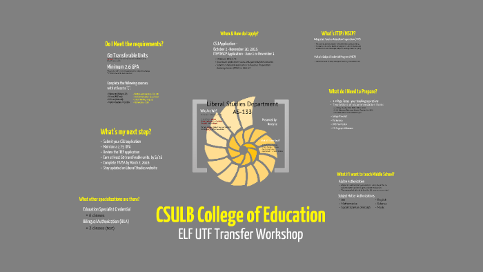 CSULB UTF Transfer Guide by Nancy Le on Prezi