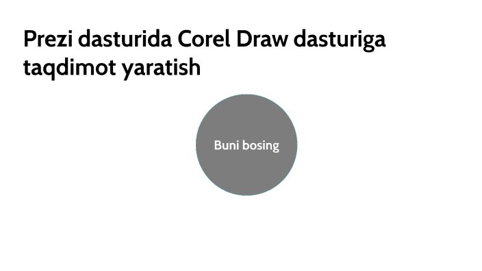 Prezi dasturi Corel draw dasturi haqida taqdimot by Husnora Kamol qizi ...