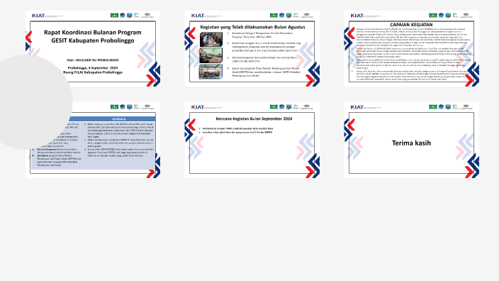 Monthly Coordination Meeting Report for GESIT Program by dani beler on ...