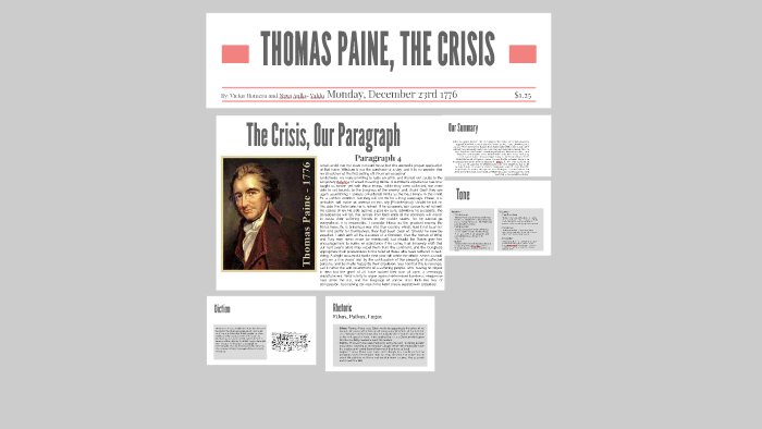 THOMAS PAINE, THE CRISIS by on Prezi