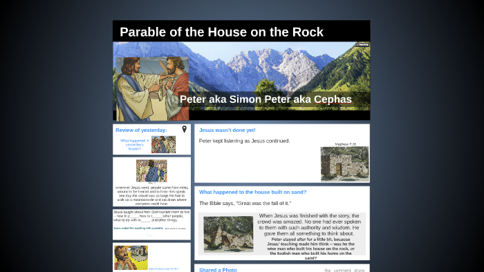 Parable of the House on the Rock by Children's Church on Prezi