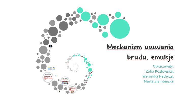 Mechanizm usuwania brudu, emulsje by Zofia Kozłowska on Prezi