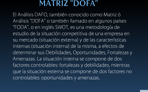 Matriz ''DOFA'' by Kennier Franco