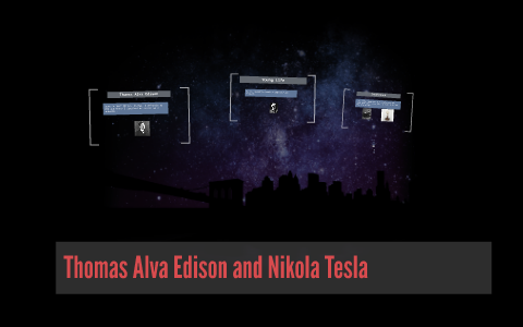 Thomas Alva Edison and Nikola Tesla by Iago Martínez Alonso