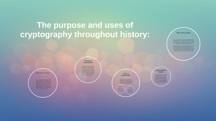 The purpose and uses of cryptography throught history by Harry Lawson ...