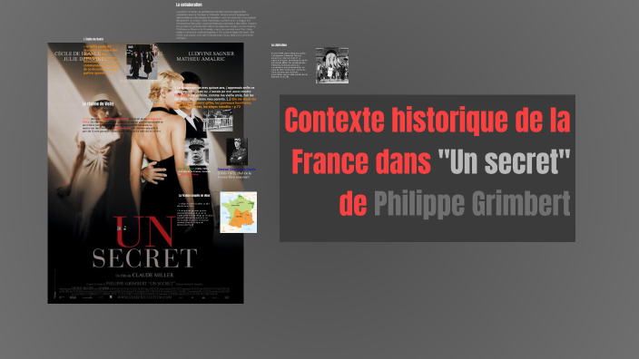 Contexte historique de la France dans "Un secret" de Philippe Grimbert ...