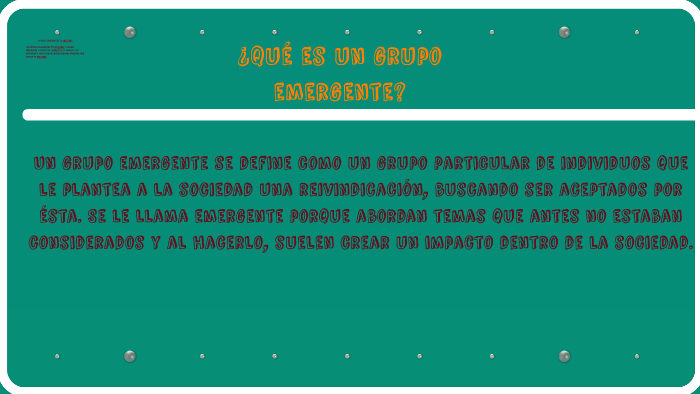 ¿Qué es un grupo emergente? by OLIVIER PEREZ on Prezi