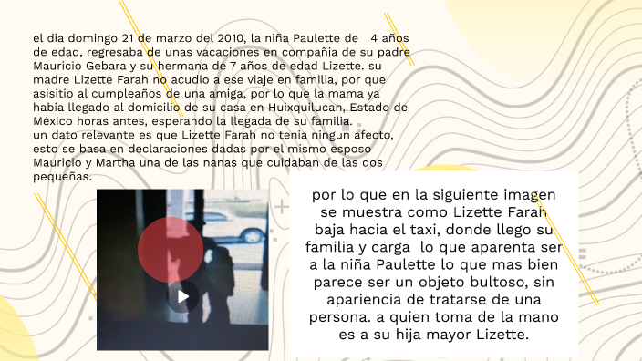 RECREACION DE LOS HECHOS (CASO PAULETTE) by MARIA GUADALLUPE PEREZ on Prezi
