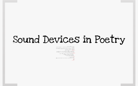 Sound Devices in Poetry by Alyson McKenzie-Babler on Prezi
