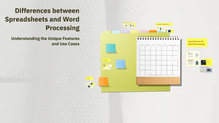 Differences between Spreadsheets and Word Processing by Phan Bá Mạnh on ...