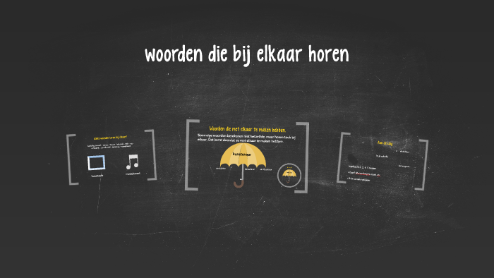 woorden die bij elkaar horen by Sanne Bakker on Prezi