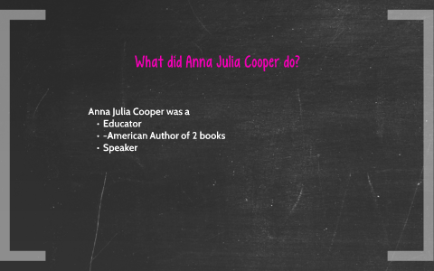 Anna Julia Cooper was a by Hailey Da Silva on Prezi