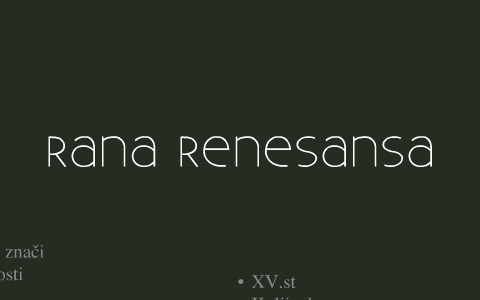 Rana Renesansa by Lil Lili