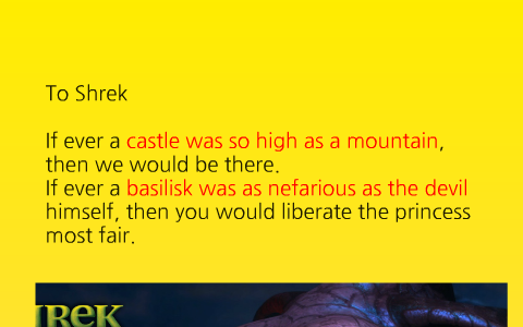 Couplet Poem from Donkey to Shrek by Tomy George on Prezi