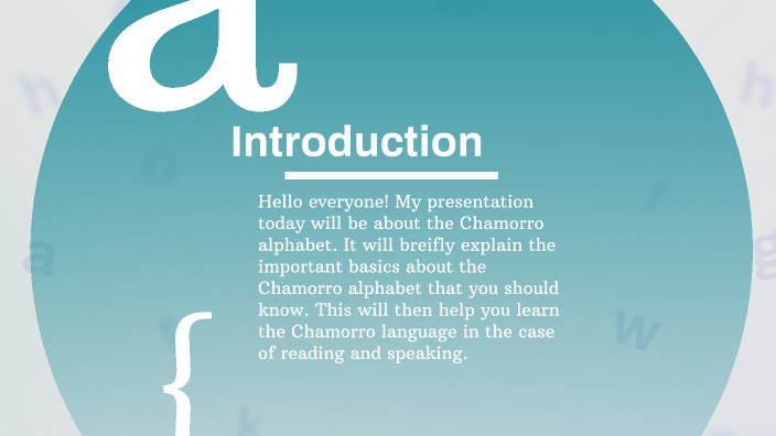 Chamorro Alphabet - Tommy Mendiola by Tommy Mendiola on Prezi