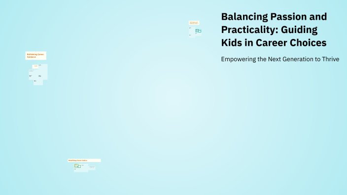 Balancing Passion and Practicality: Guiding Kids in Career Choices by ...