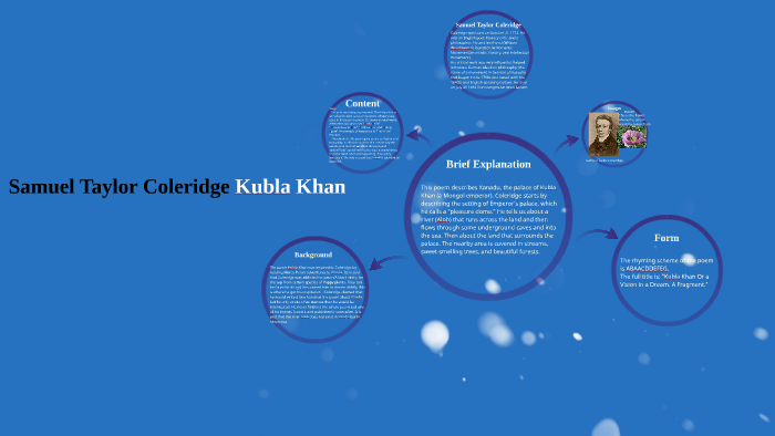 Samuel Taylor Coleridge Kubla Khan by Cristina Ibusca on Prezi