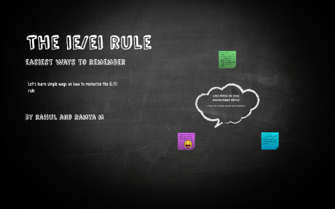 The ie/ei rule by Rahul M on Prezi